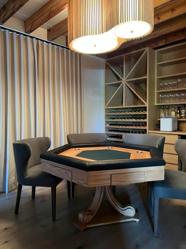 Solid Oak Custom Poker Table - Steamboat Tables
